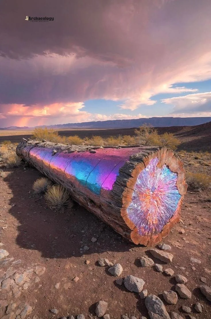 Discovery of 200-MILLION-YEAR 'MAGIC WOOD' glowing rainbow: Treasure ...