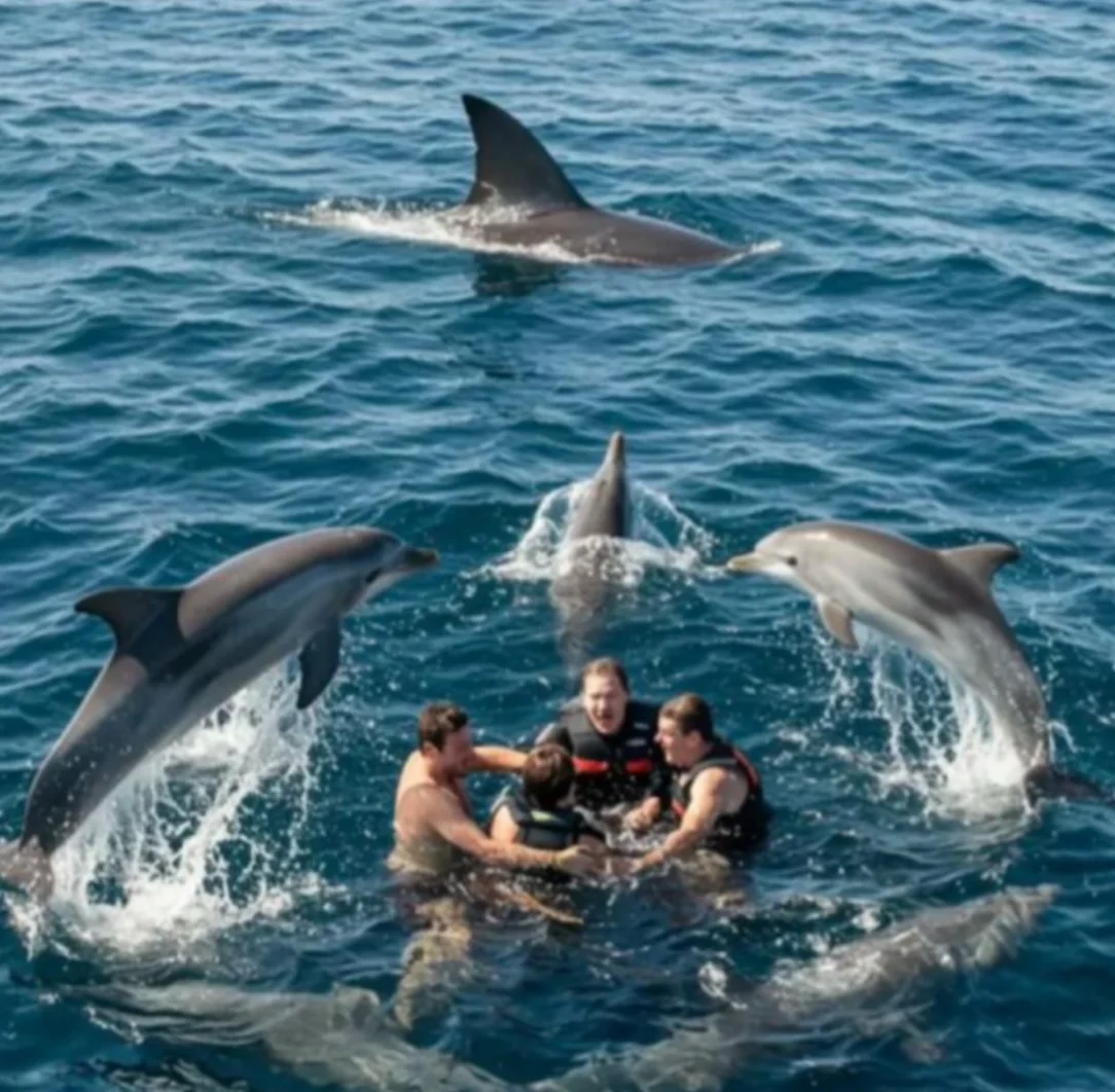 Marine Miracle: Dolphins Form Protective Circle for 40 Minutes to Save ...