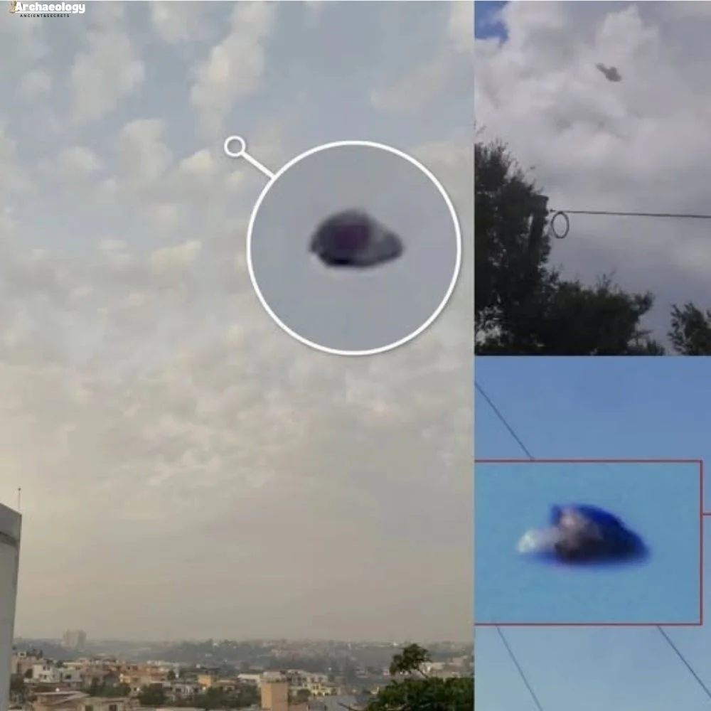 A mom and daughter filmed a bizarre UFO gliding through clouds over ...