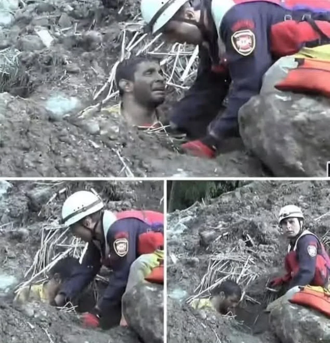 HAUNTING SCENE: Man Holds His Children Tight, Then Signals Rescuers ...