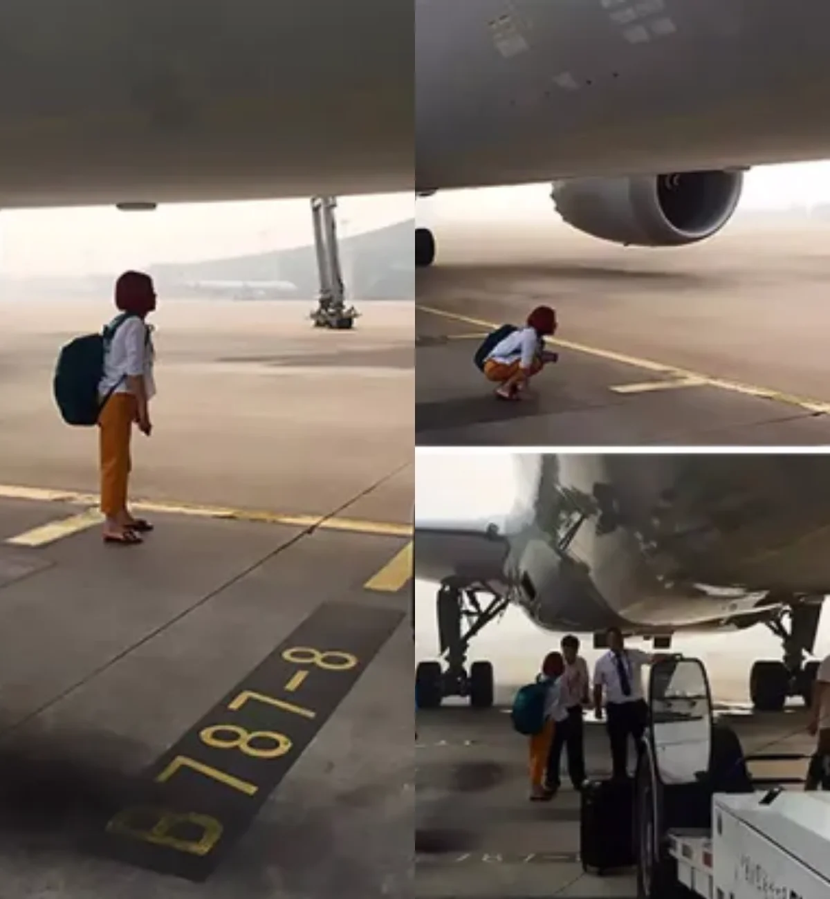 They weren't chasing a bus, but a PLANE: Chinese couple shocks by ...