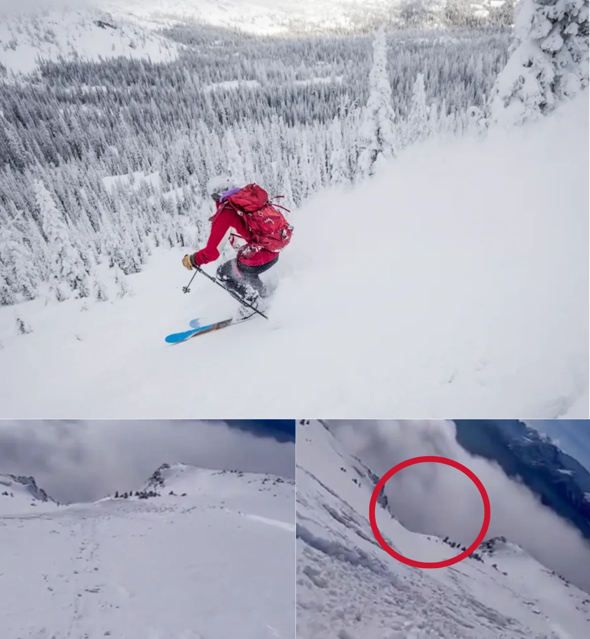 DISASTER FROM ABOVE: Terrifying footage shows moment skier 'plays with ...