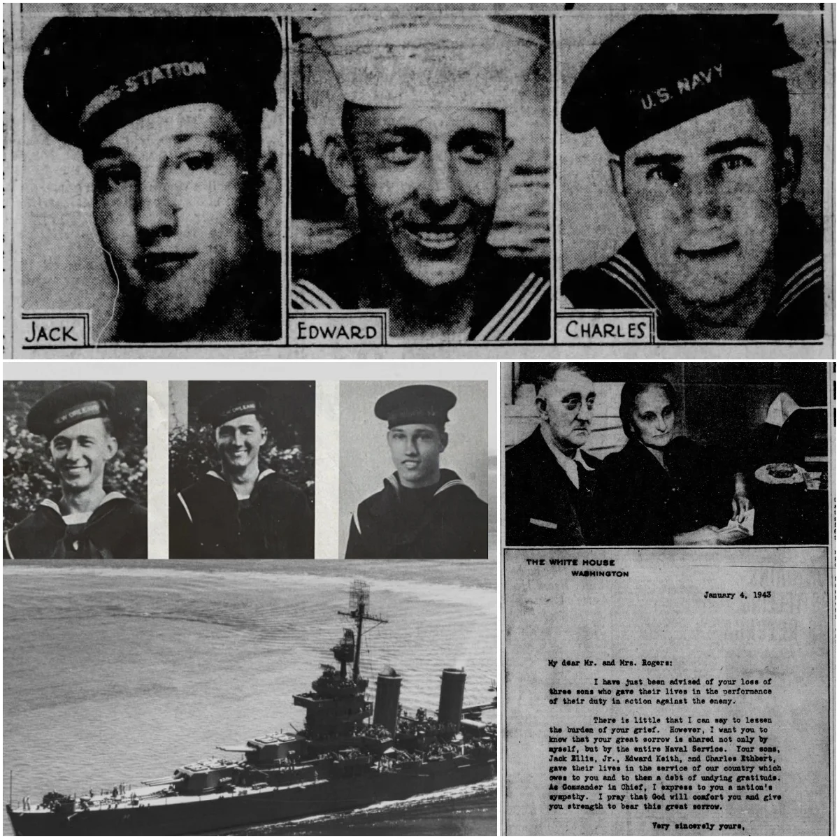 DOUBLE TRAGEDY IN THE PACIFIC: The destroyer USS Rogers - the aftermath ...