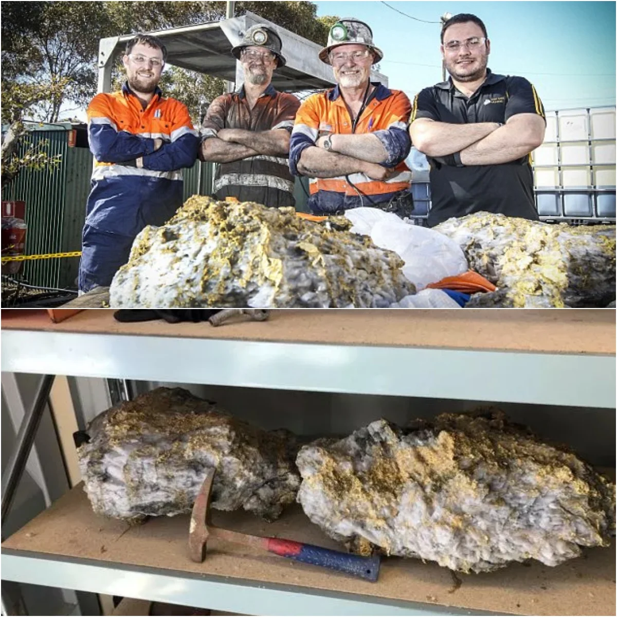 The largest giant nugget in history weighing 90kg, worth 2 million ...