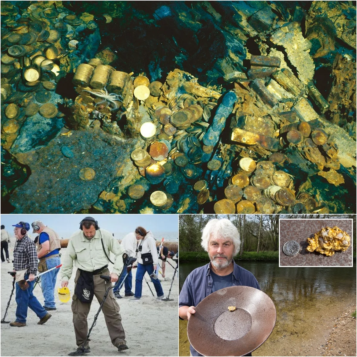 Excited treasure hunters have flocked to a beach after a 60-year-old ...