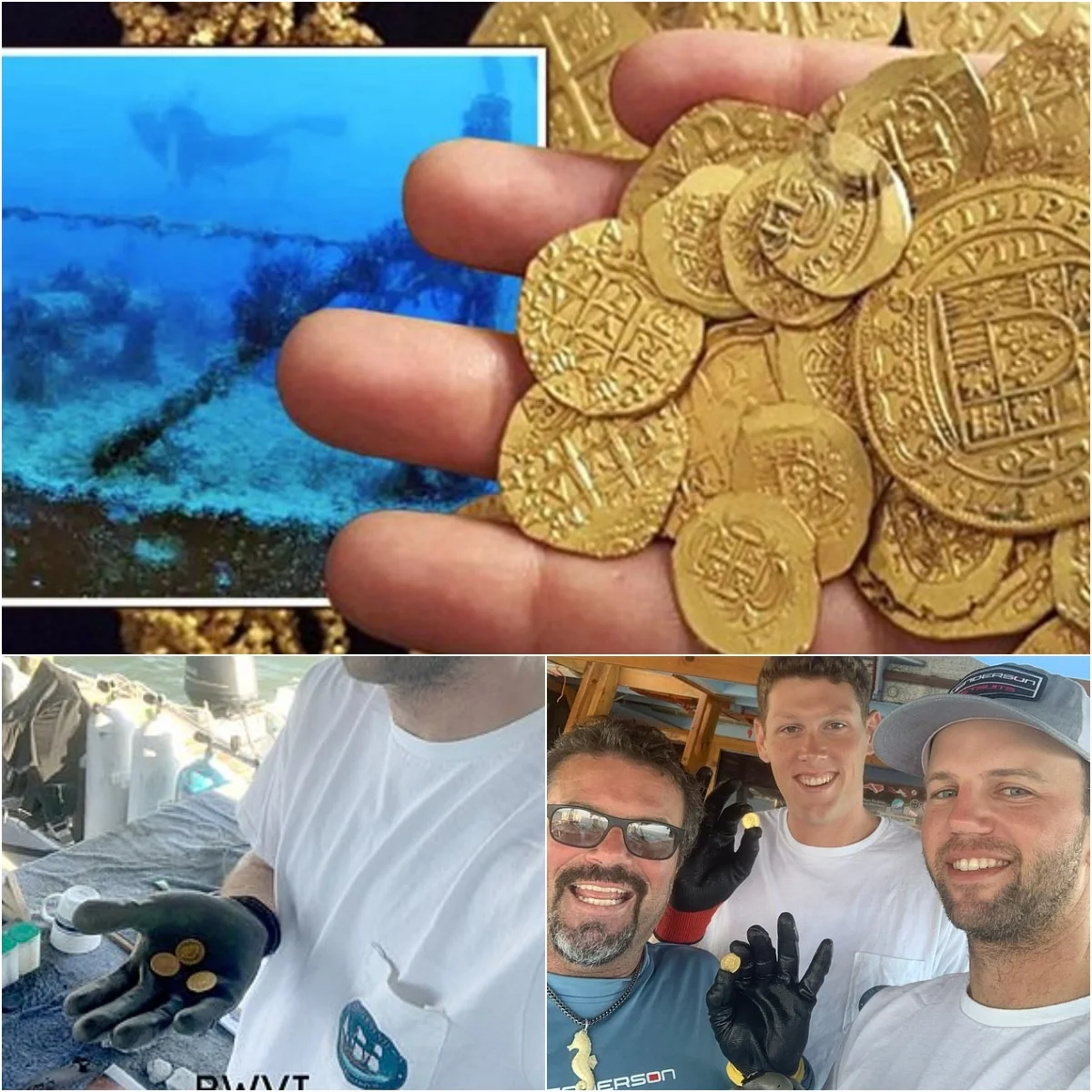 Treasure hunters discover pristine gold coins in the wreckage of ship ...